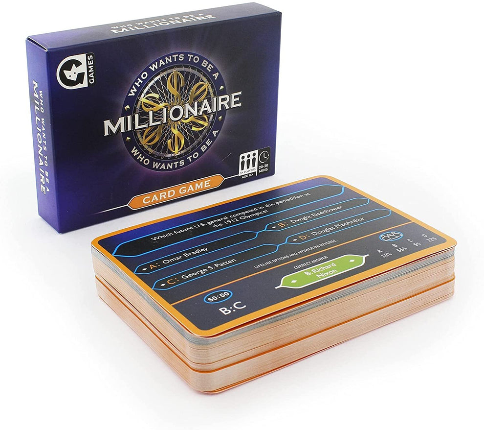 WHO WANTS TO BE A MILLIONAIRE CARD GAME – Dee Pop Culture and Gifts
